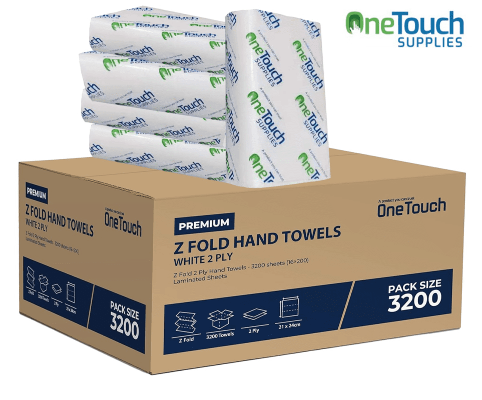 Z Fold Hand Towels | 2 Ply Disposable Tissues | White Box